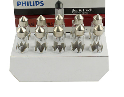 NEW PHILIPS T10.5 X38 (10) 5W 24V SV8.5 PART 13844 /135844CP FREE AU ...