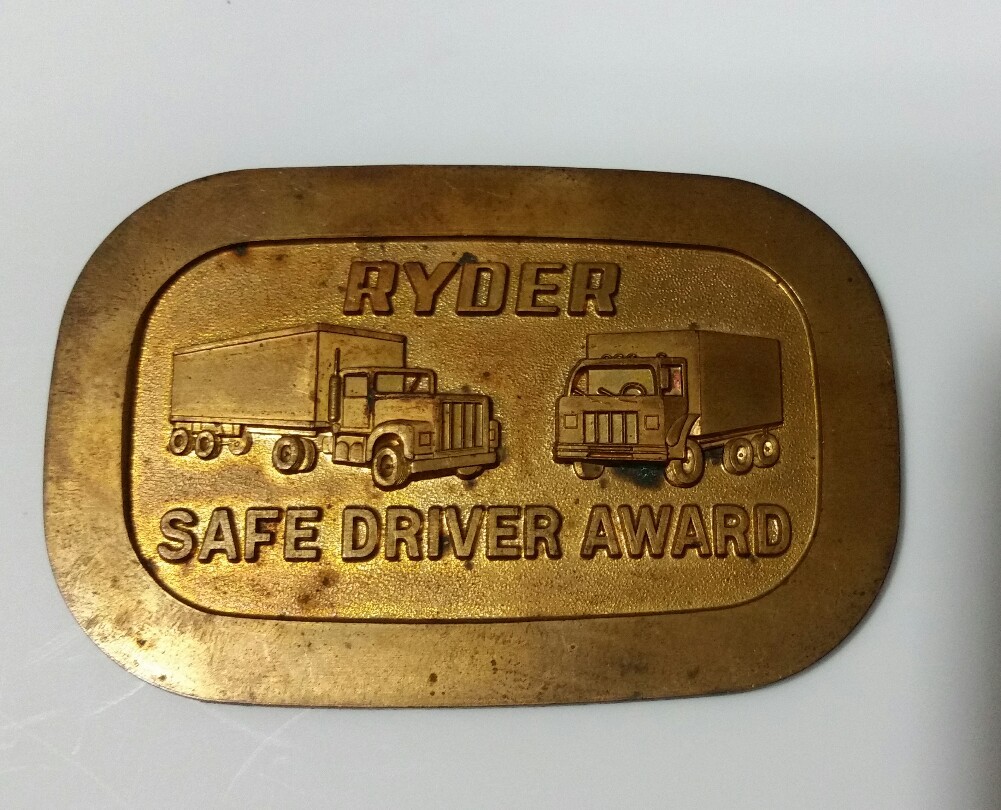 Ryder Safe Driver Award Medal Trucks Trucker Brass | eBay