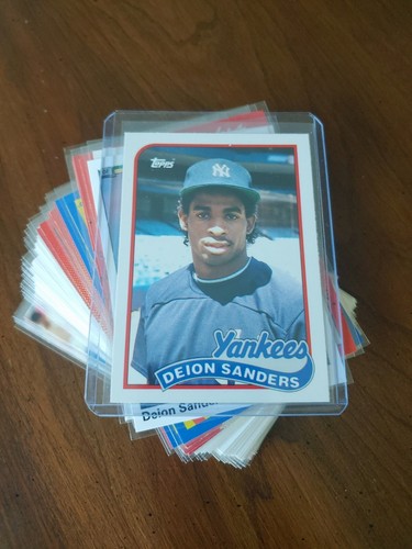 Deion Sanders Baseball Card Lot - 45 Cards - 9 Rookie Cards - Prime ...