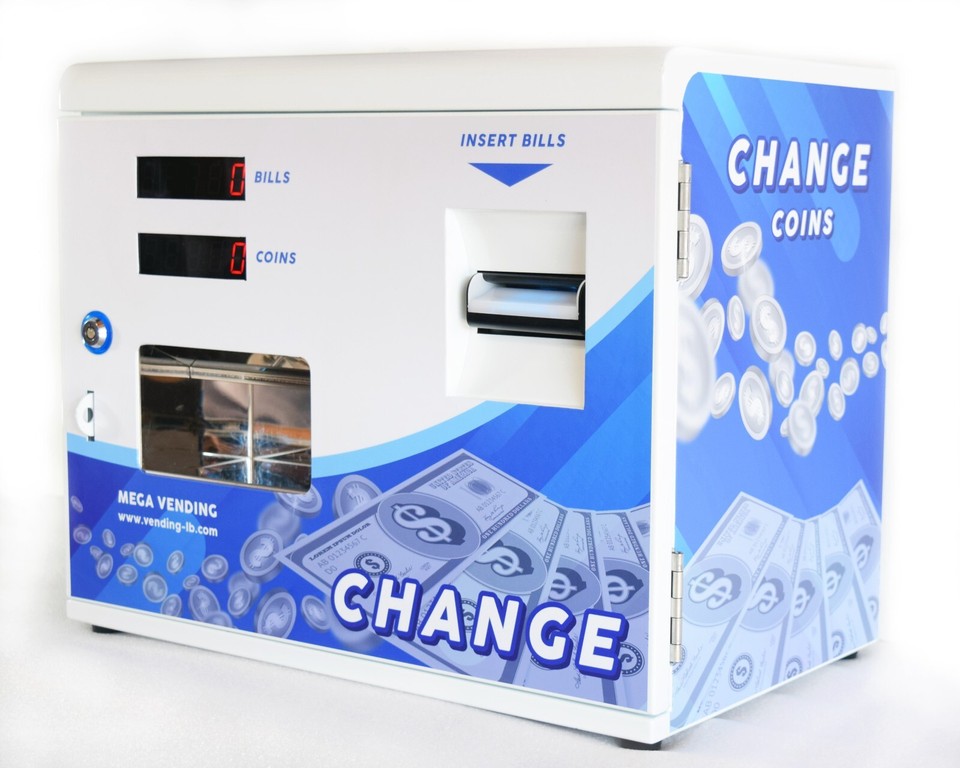 Dollar bill change machine fits 3000 quarters/ tokens 750$bills ...
