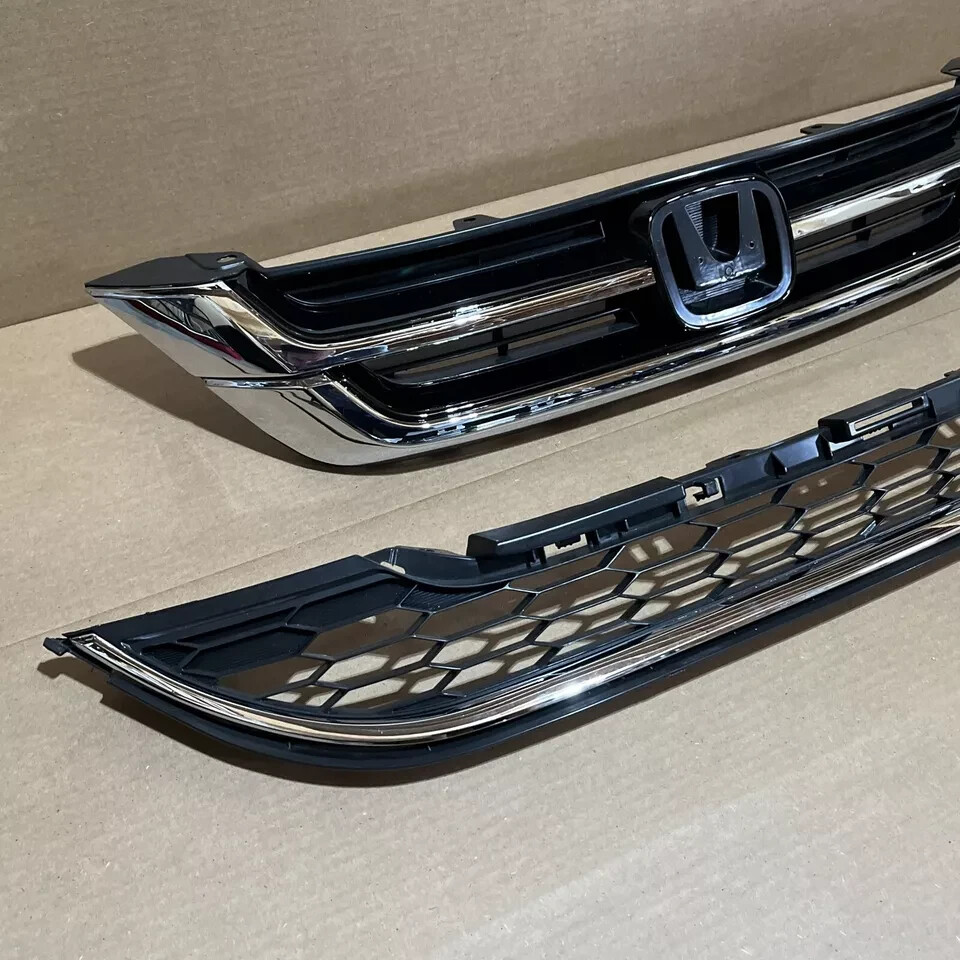 NEW for 2010-2011 HONDA CRV Front Bumper Upper Center Grille w/ Chrome ...