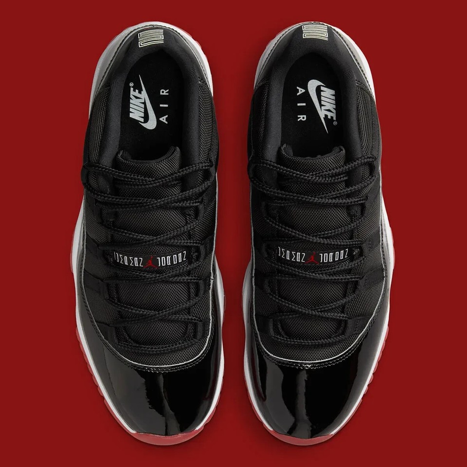 Nike Air Jordan 11 Retro Low Bred GS & Women's Black Sports Sneaker ...