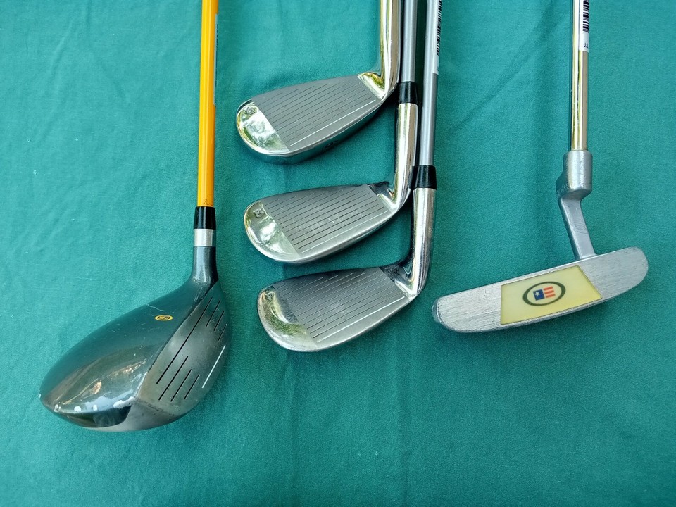 US Kids Golf RH 5 Club WT-10u Gold (60"-66" hgt) UL 63" Junior Golf Set ...