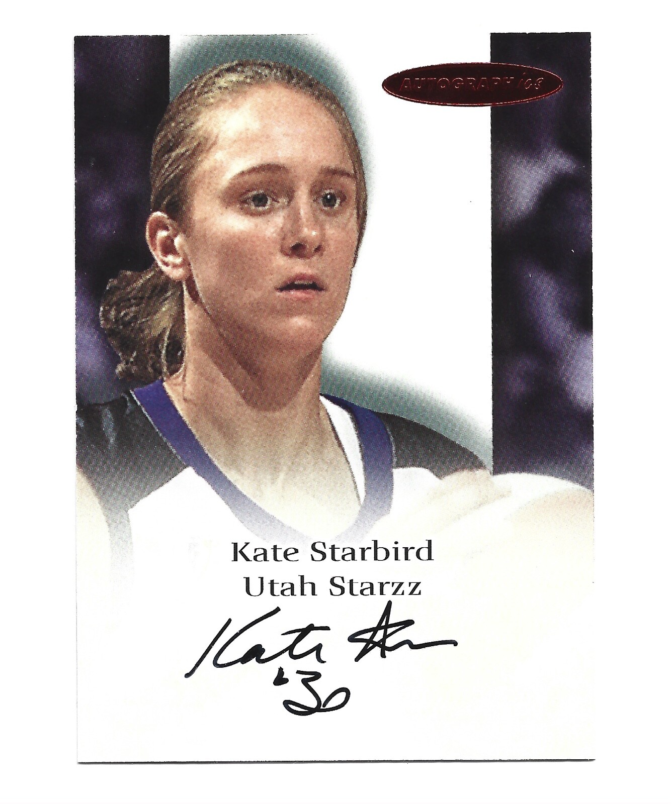 Kate Starbird AUTOGRAPH Utah Starzz 2000 Skybox Dominion WNBA AUTO Jazz ...