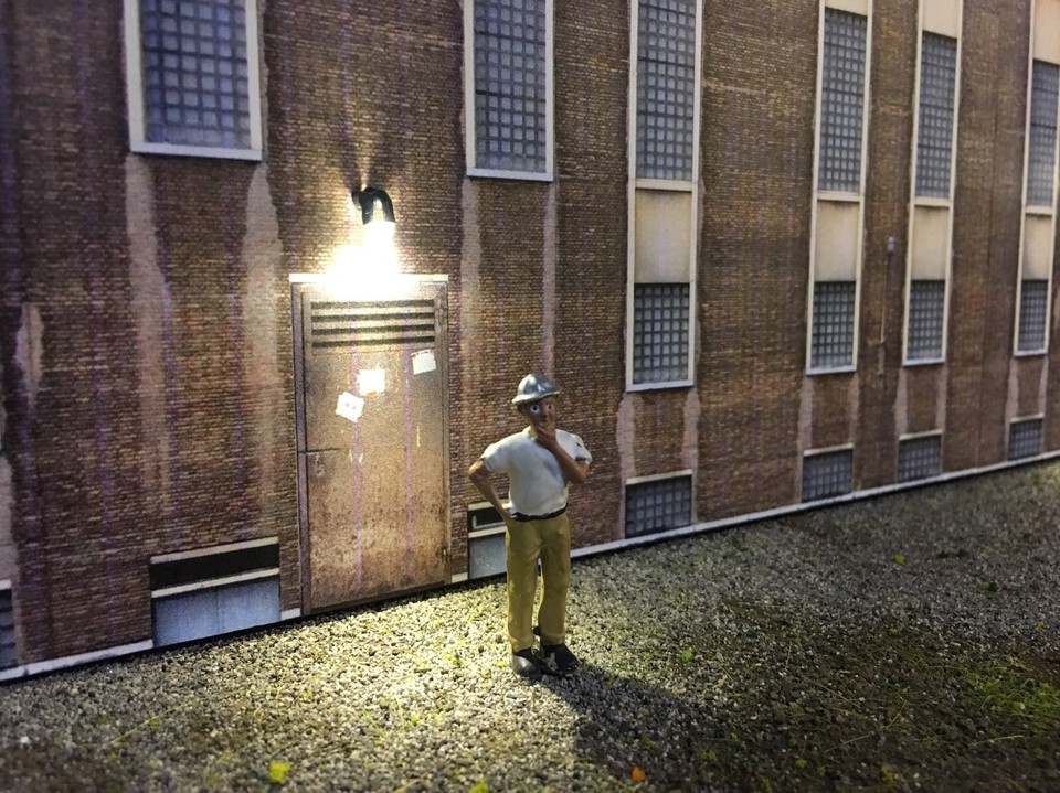 O Scale Scratch Built Industrial #4 Combo Building Front/Flat w/LEDs ...