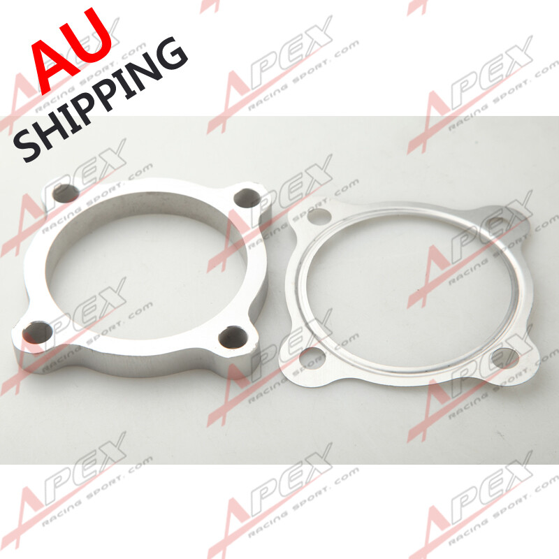3" 4 Bolt SS304 Turbo Downpipe Discharge Flange+Gasket T4 GT35 T3/60-1 ...