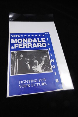 MONDALE FERRARO Flyer Pamphlet 1984 Presidential Campaign Democratic ...