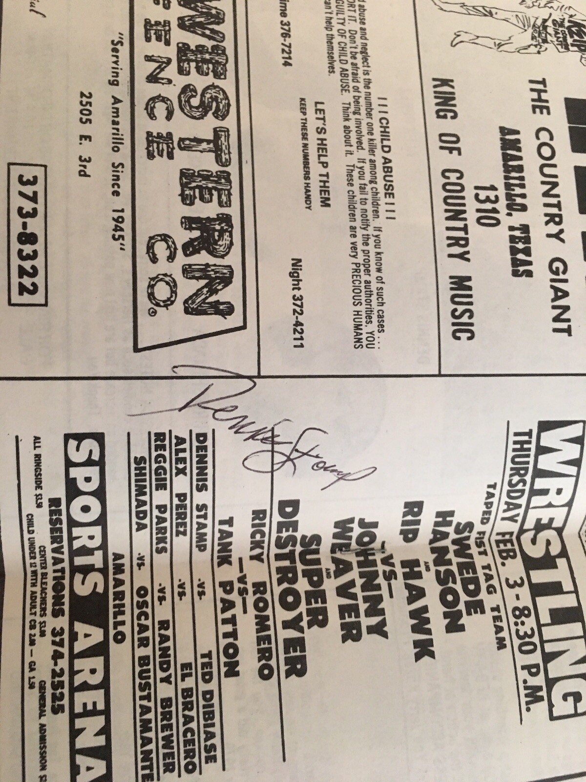 PRO WRESTLING MEMORABILIA WWE/NWA/WCW Collection, Autographs, Promo ...