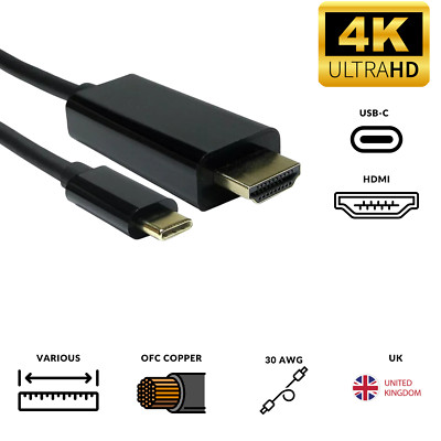 Ex-Pro® USB Type C Thunderbolt 3 to HDMI 4K UHD Cable @60hz USB-C 3.1 ...