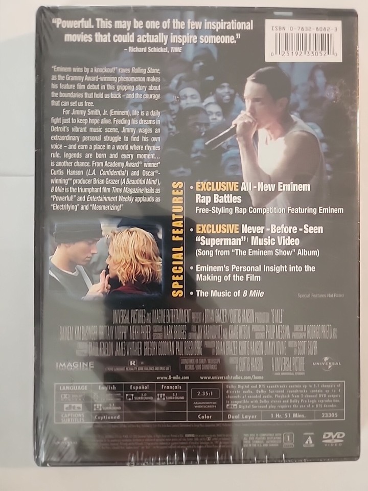 8 Mile (DVD, 2003, Widescreen Censored Bonus Materials) 25192330520| eBay
