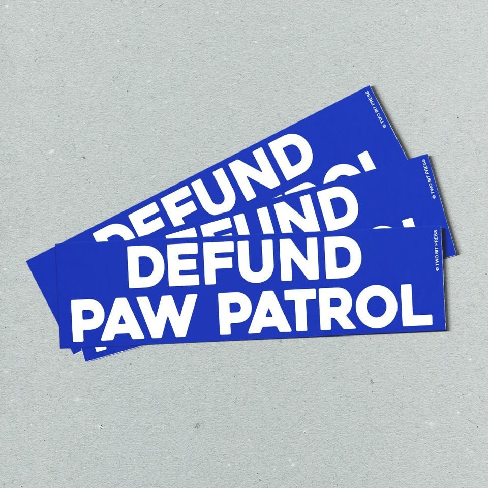 DEFUND PAW PATROL Bumper Sticker - Funny Vintage Style - Vinyl Decal ...