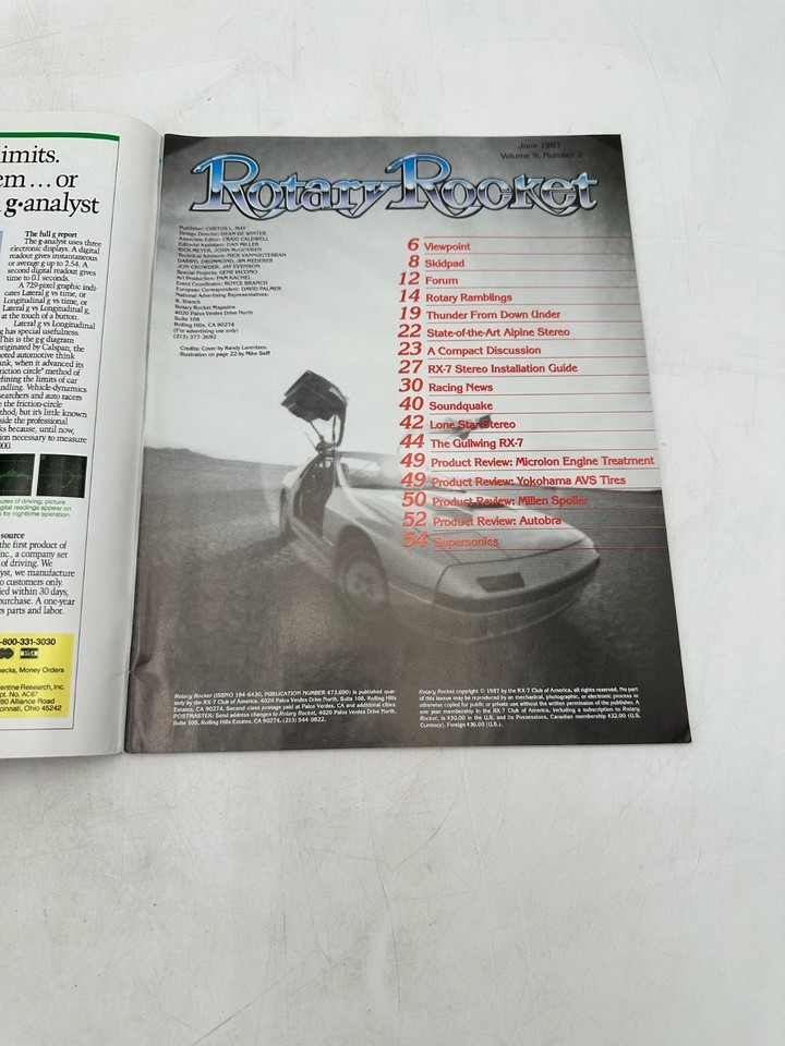 1980s Vintage Lot of 6 Rotary Rocket Magazines Collector RX-7 Cars Used ...