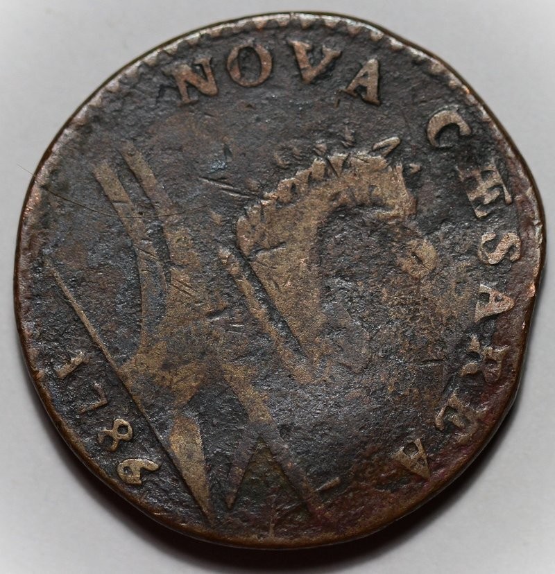 1786 New Jersey Copper Colonial Coin - Bent/Damage | eBay