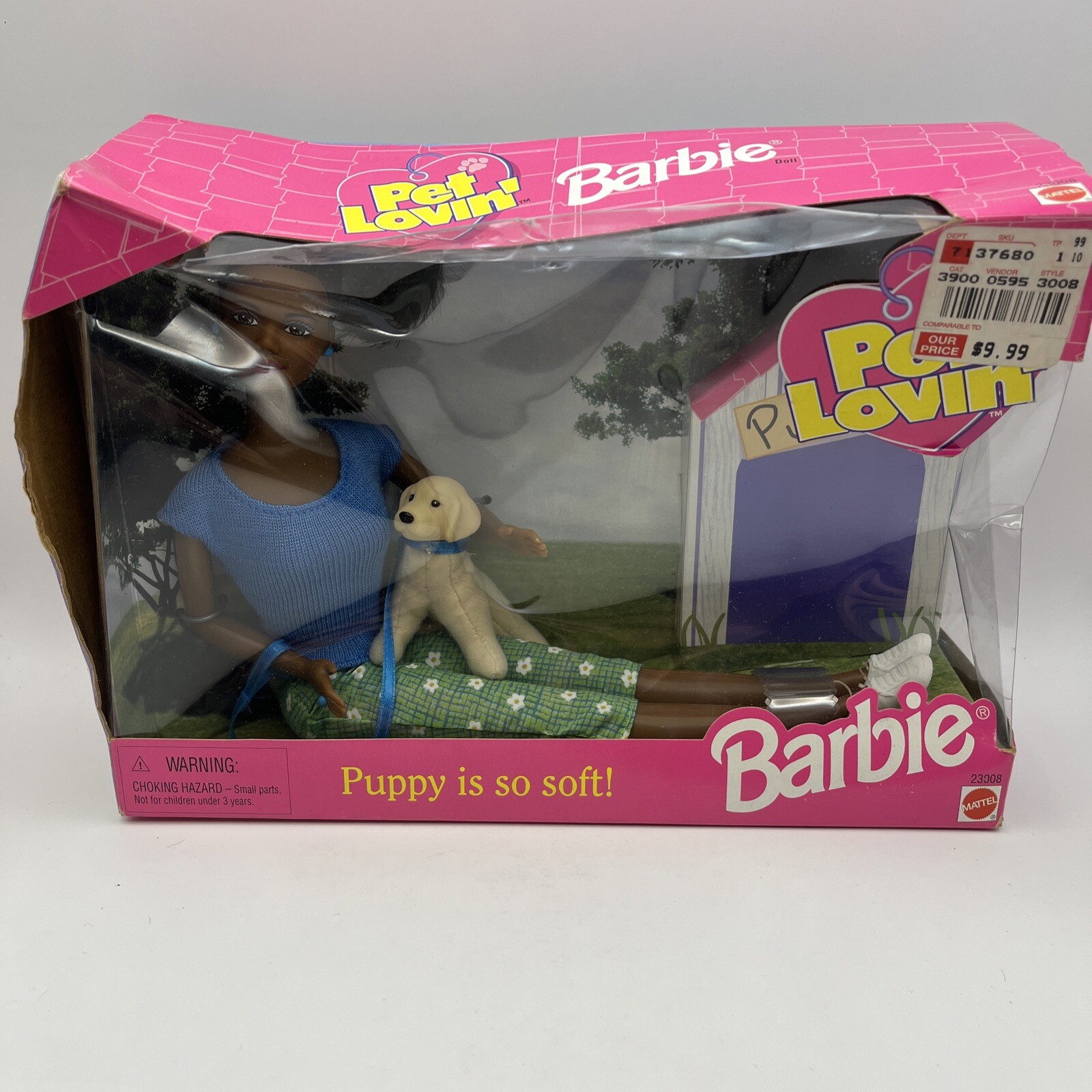 Pet+Lovin+Barbie+With+Puppy+African+American+Interest+1998+Mattel+Doll ...