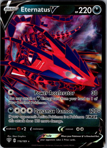 Eternatus V 116/189 Darkness Ablaze Ultra Rare Holo Pokemon TCG Card NM ...