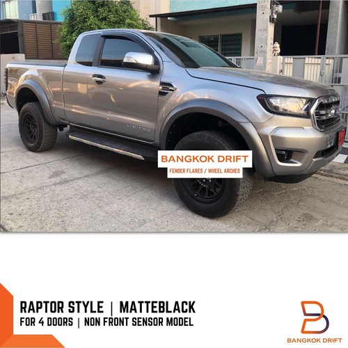 RAPTOR STYLE MATTEBLACK FENDER FLARES ARCH FITS FORD RANGER PX3 18-21 ...