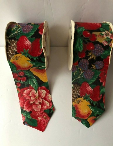 Decorative Holiday Ribbon Floral Fruit Lion Ribbon Red Green 50 yards 2 ...