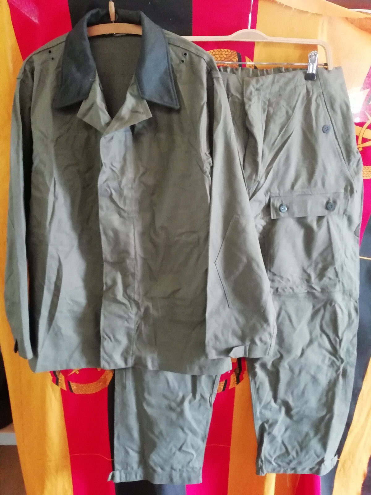 DDR NVA ARBEITS UNIFORM SCHWARZER KRAGEN k44 - m56 !!! | eBay