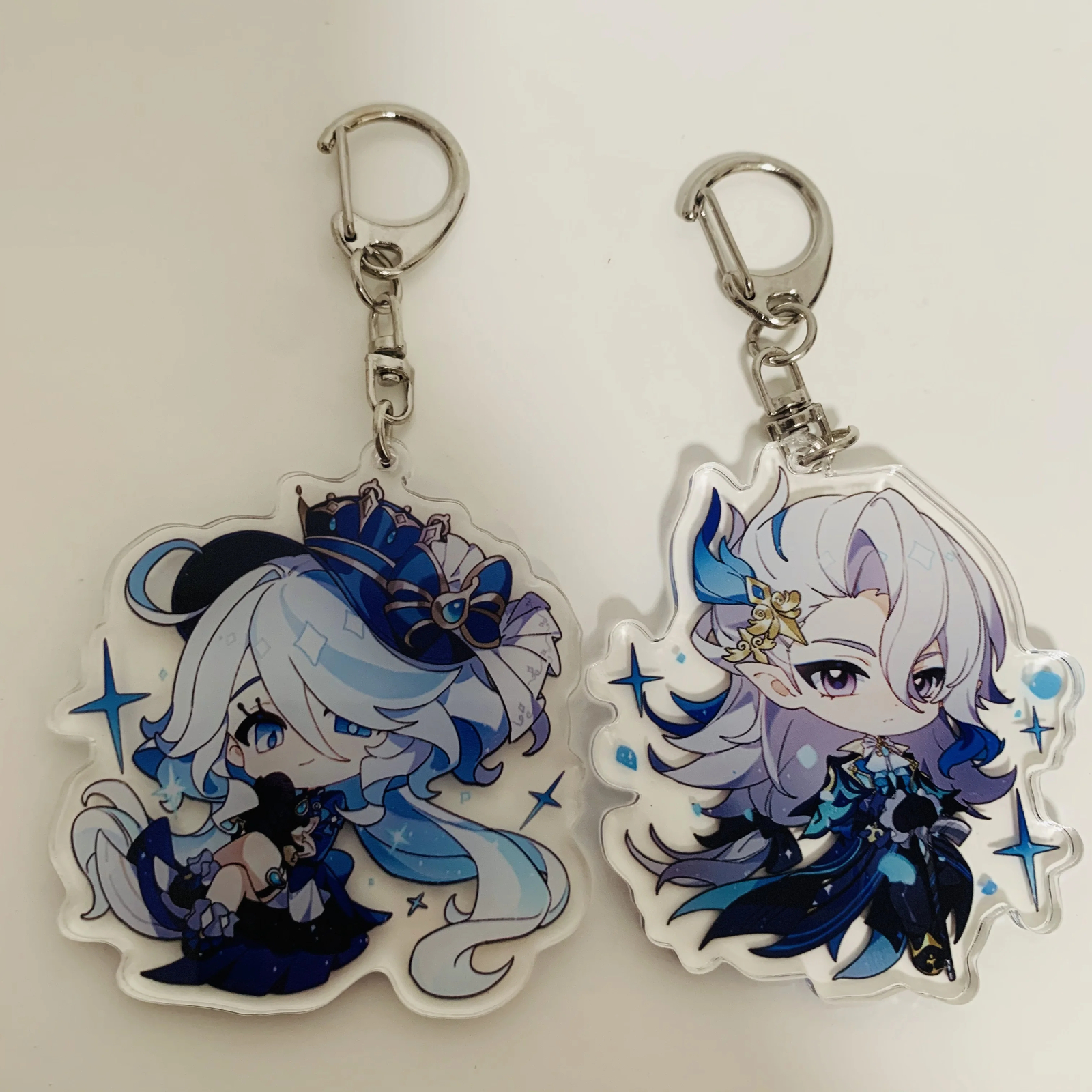 Genshin Impact Neuvillette Focalors Furina Acrylic Keychain | eBay UK