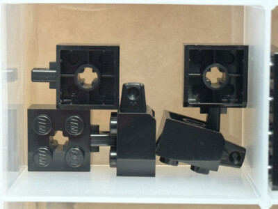 LEGO Parts - Black Hinge Brick 2 x 2 Locking w Finger Hole - No 30389b ...