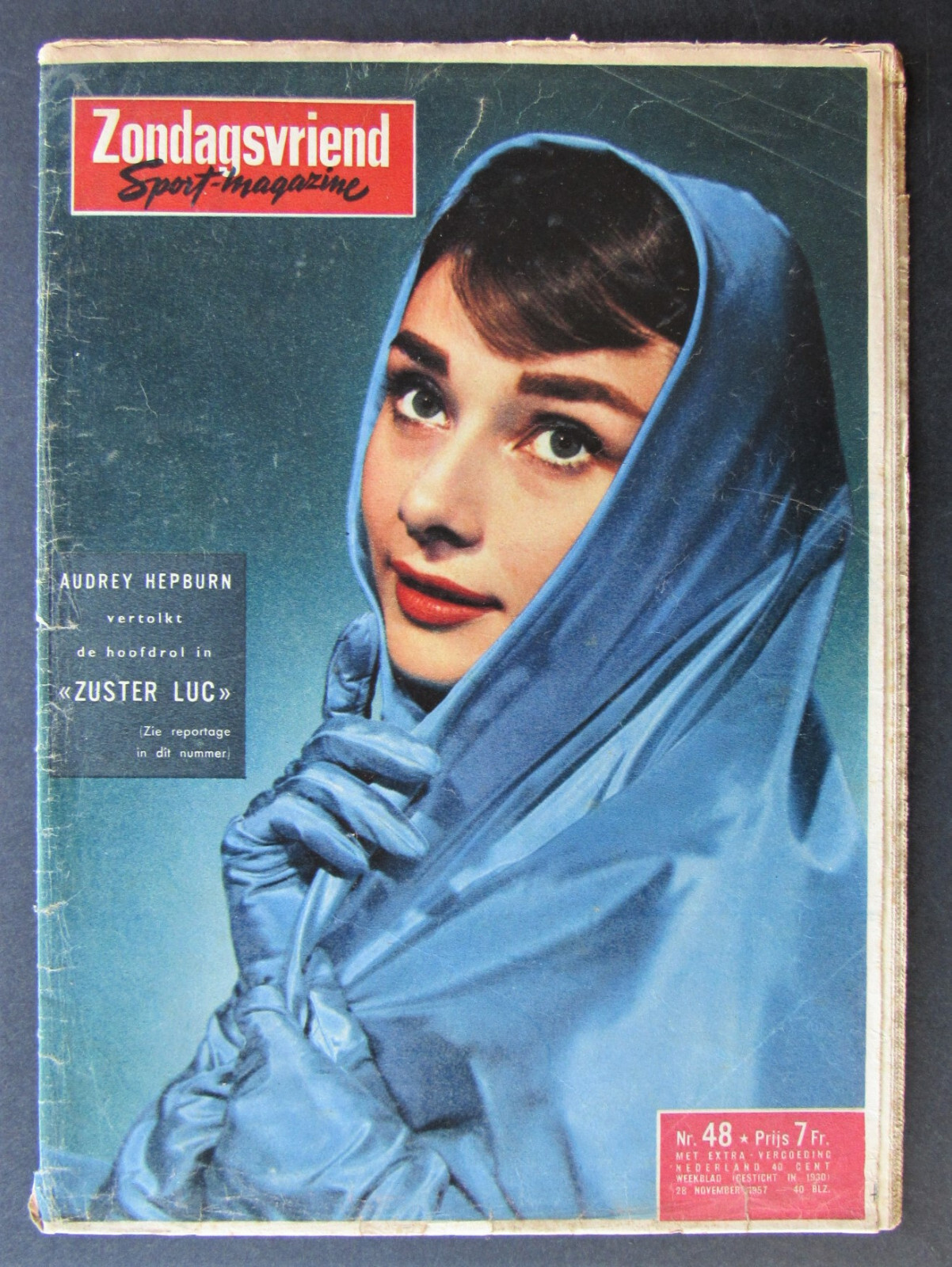 Audrey Hepburn HOLLAND Magazine 1957 Zondagsvriend Sport-Magazine WAR ...