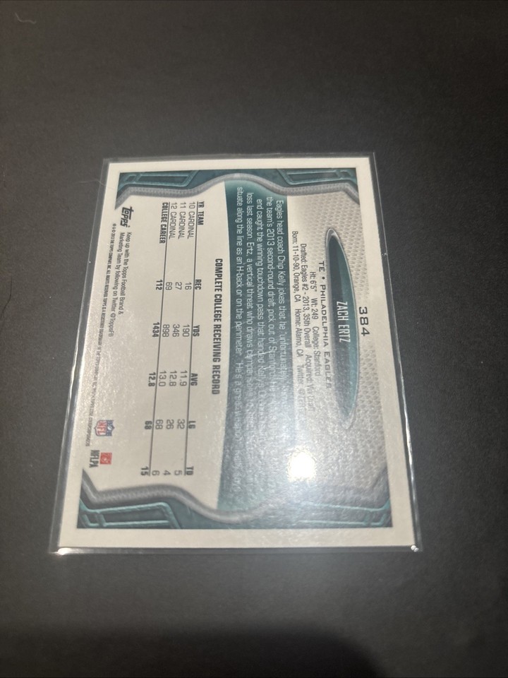 2013 Topps - Zach Ertz #384 Catching (RC) | eBay