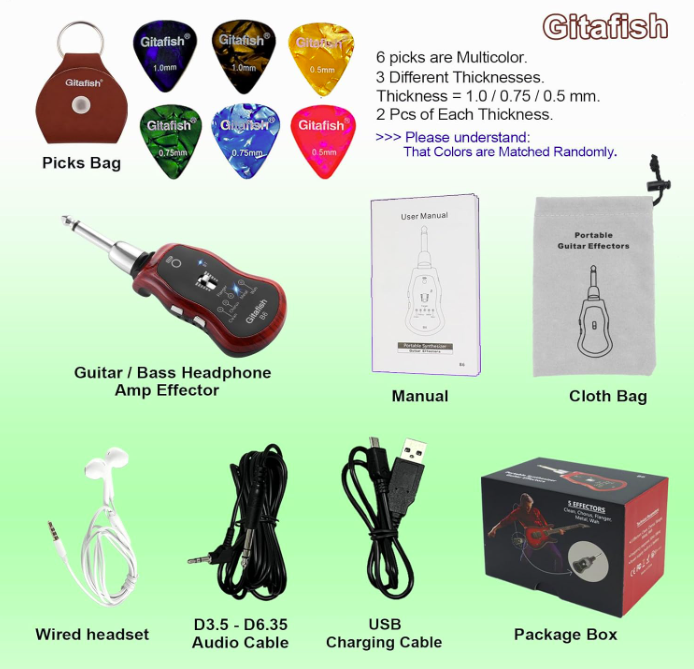 Bass Guitar Headphone Mini Amp Bluetooth Electric Bass Micro Amps for ...