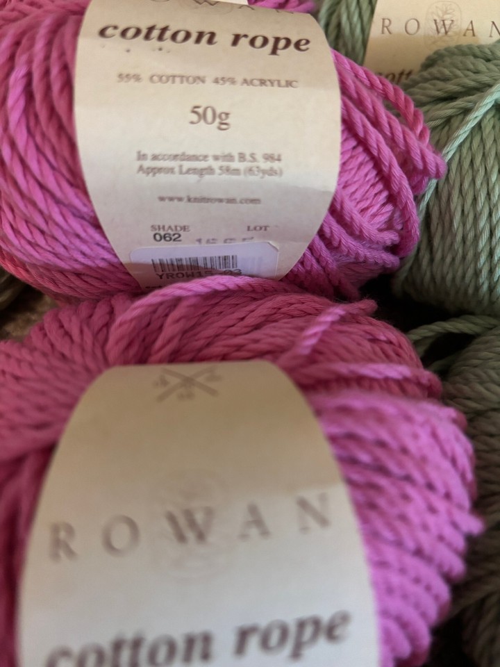 Rowan Cotton Rope Yarn- Cotton/Acrylic blend : 17 : 11 in mint green ...