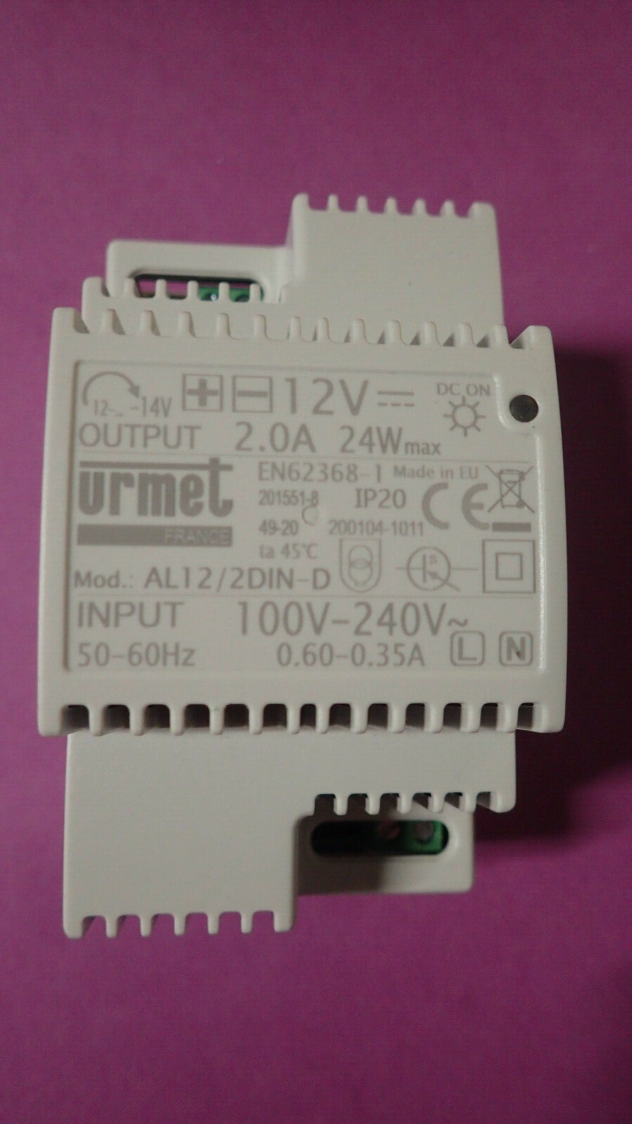 URMET AL12/2DIN - Alimentation régulée 12 Vcc 2A pour système de ...
