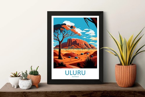 (Laminated) Ulura Travel Poster Print Wall Art | eBay