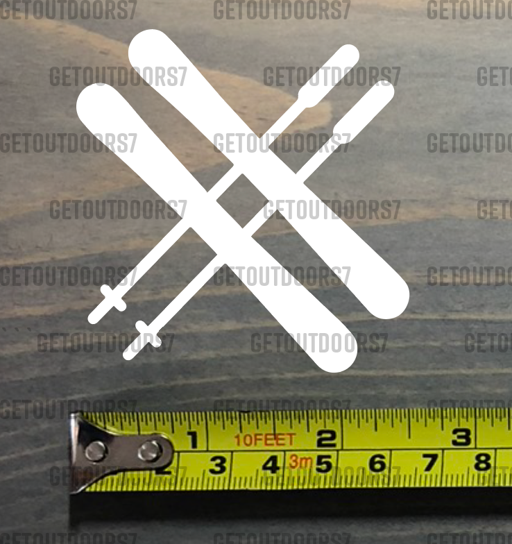 Skier Ski Lift Sticker Decal 2.5" Salomon Rossi Blizzard Skis Die Cut ...