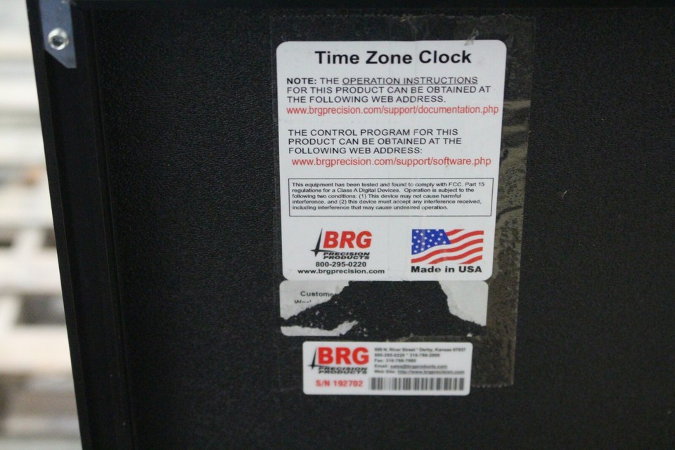 BRG Precision Products 4 Zone Digital Time Zone Clock | eBay