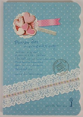 Daiso Japan Sweet Kawaii Stationary Blue Notebook Lace Cookie | eBay