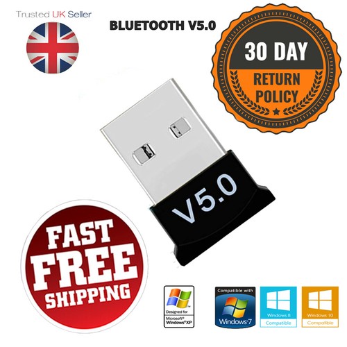 USB Bluetooth 5.0 Adapter Wireless Dongle For Laptop PC Window 10 11 Computer UK | eBay UK