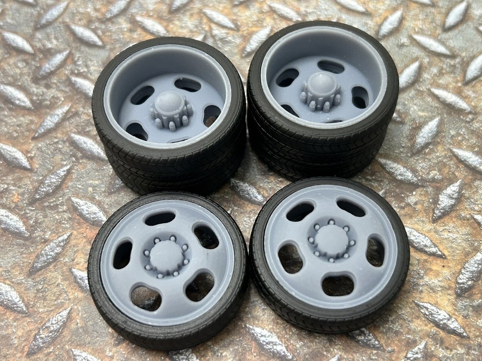 Resin 1/24 Scale: 26-inch “Intro Kidney Bean” Dually Wheels W/ Low ...