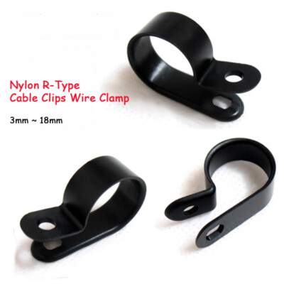 Nylon R-Type Cable Clips Wire Clamp for Wire, Cable Management 3.3mm ...