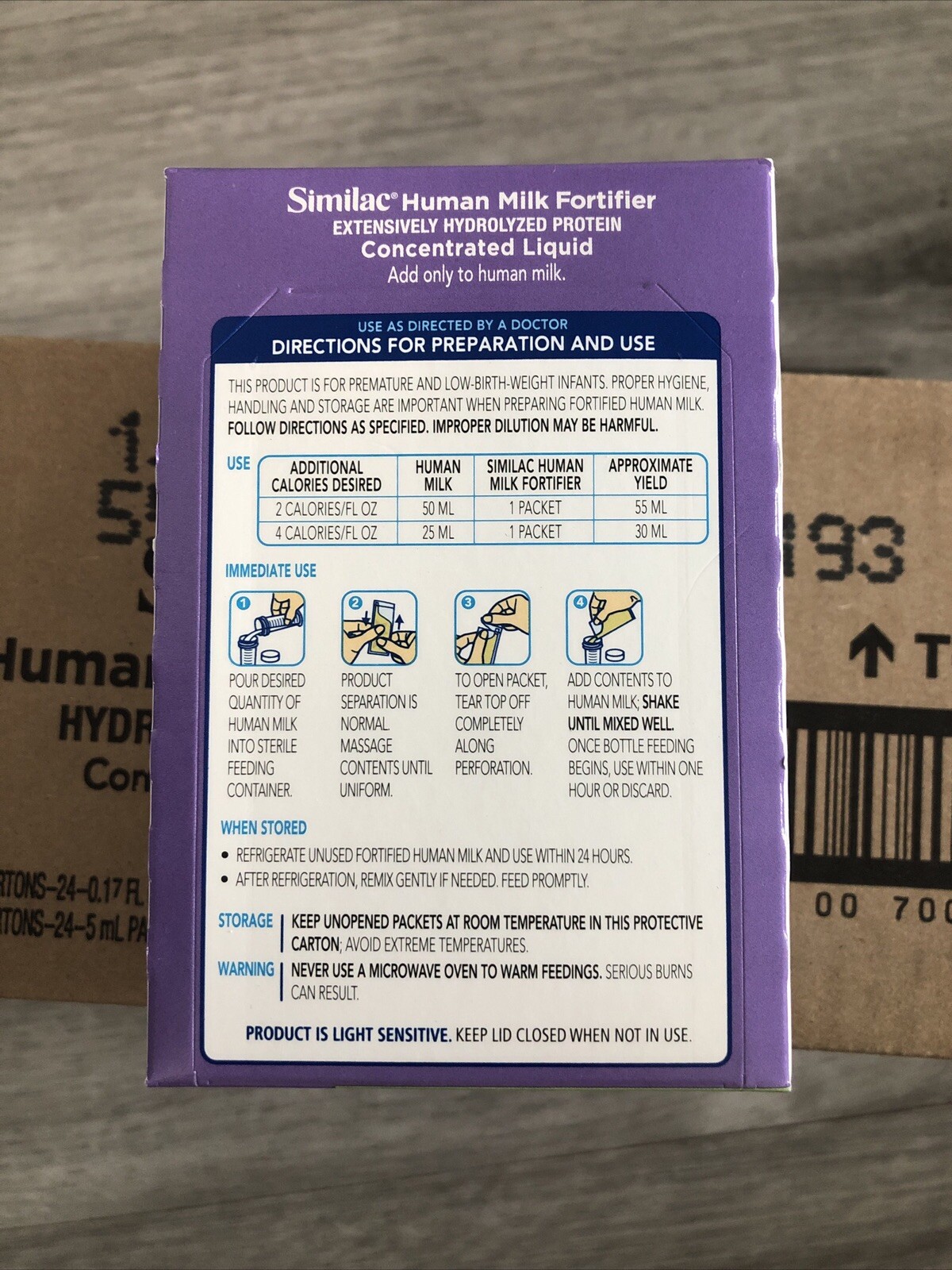 Similac Human Milk Fortifier Concentrate Liquid 144 Packets of 5 mL ...