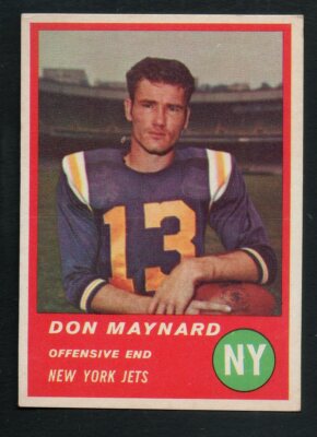 1963 Fleer Football Card #15 Don Maynard-New York Jets Ex Mint Grade | eBay