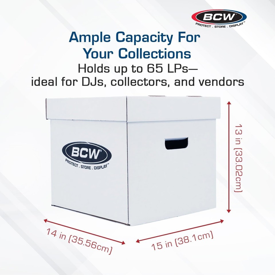 5 BCW Cardboard Record Storage Archive Box For 33 RPM 12" Vinyl LP ...