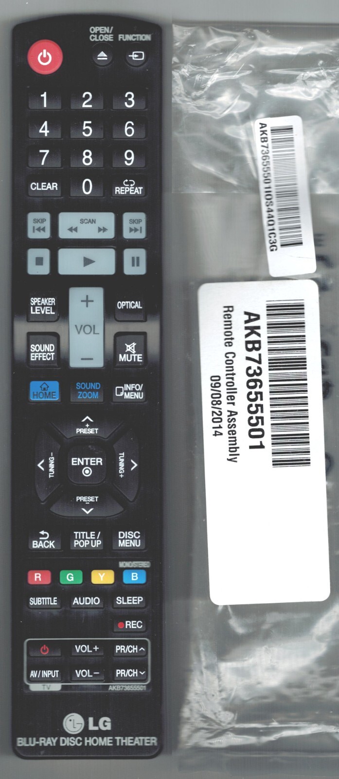 New OEM LG AKB73655501 Home Theater Remote Control BH9220BW BH9420PW ...