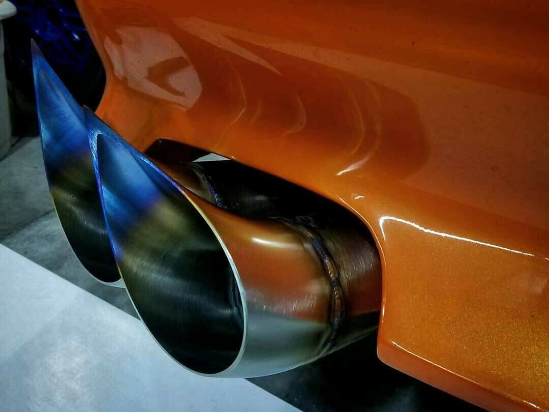 4" Teardrop Exhaust Tip Stainless steel Reggiebuilt tear hood exit | eBay