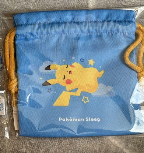 Pokemon Sleep Shibuya Pikachu Eevee Drawstring Bag/Case,Night Sleep ...
