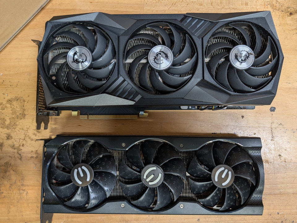 FOR PARTS ONLY! EVGA GeForce RTX 3060 Ti FTW3 & MSI 3060 Ti Gaming Z ...