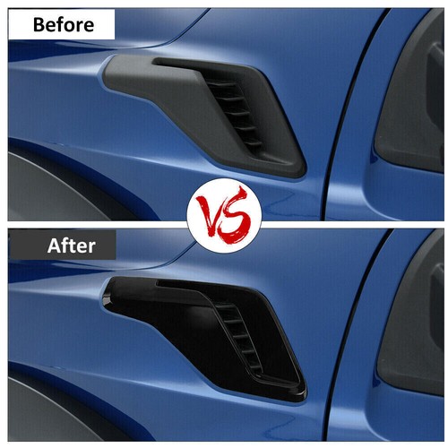 Side Fender Air Vents Outlet 2021-24 Panel Trim Bright Black For Ford ...
