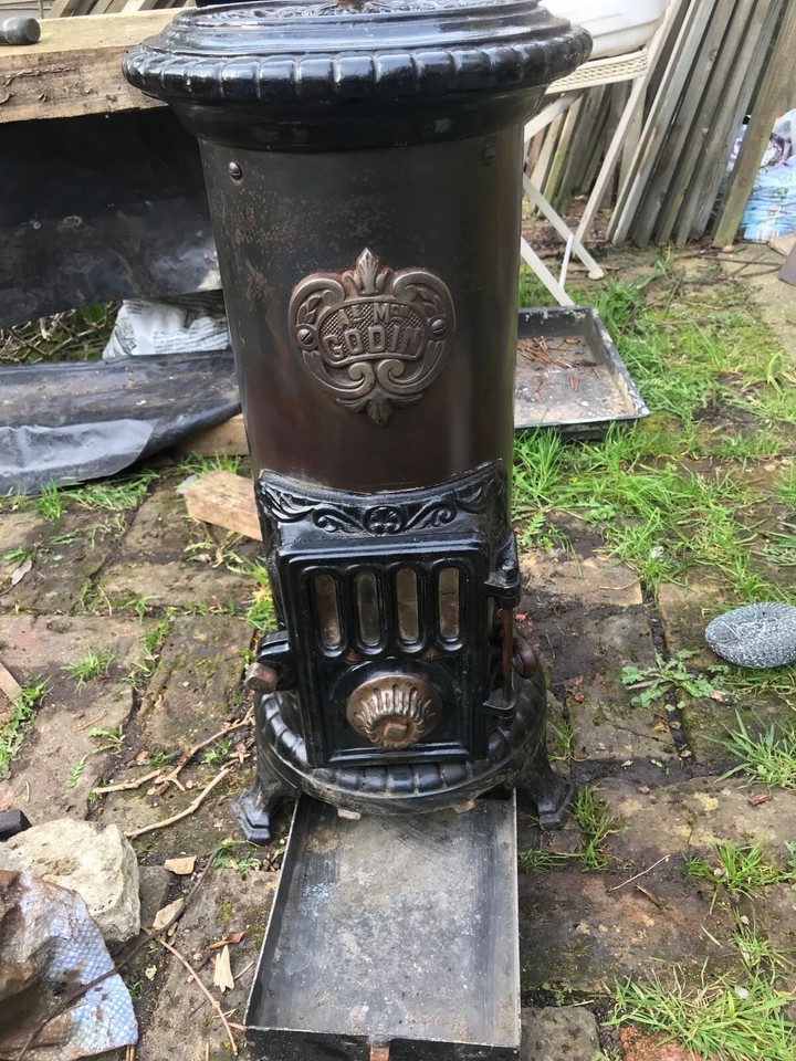 Lovely Antique Godin French Stove /Woodburner in great condition | eBay UK