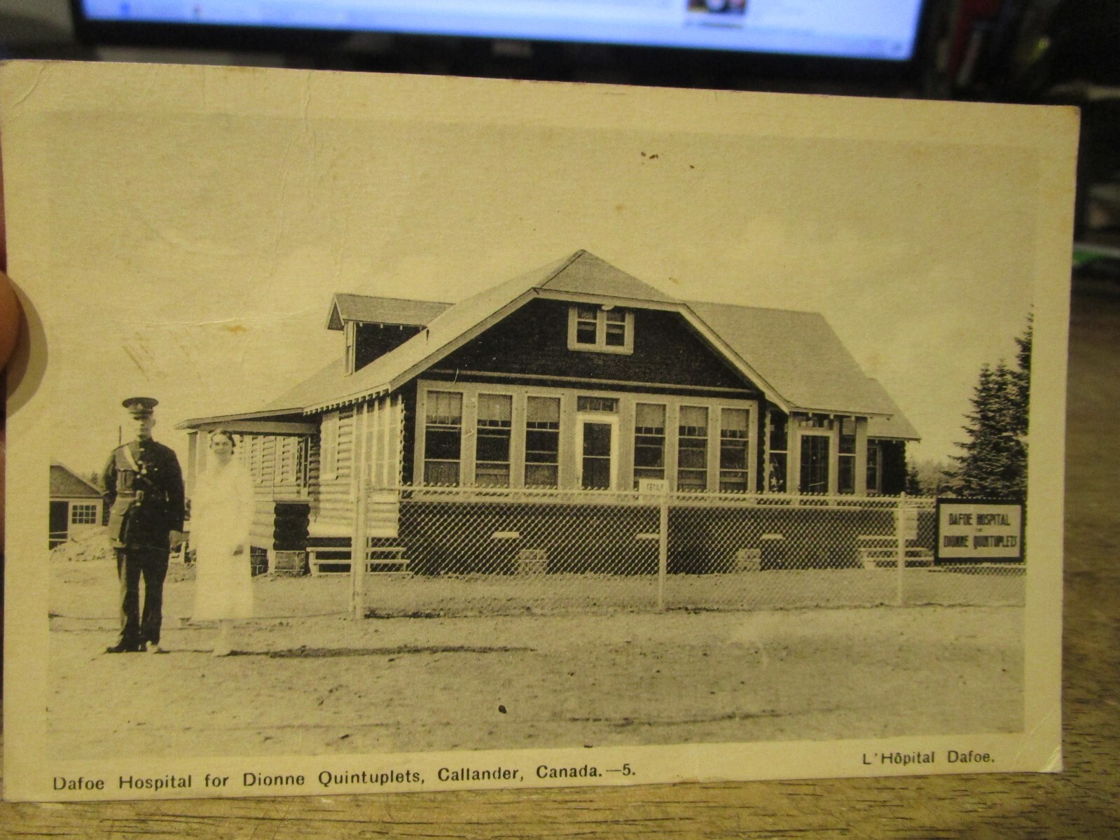 V7 ONTARIO CANADA Old Postcard Callander Dafe Hospital for Dionne ...