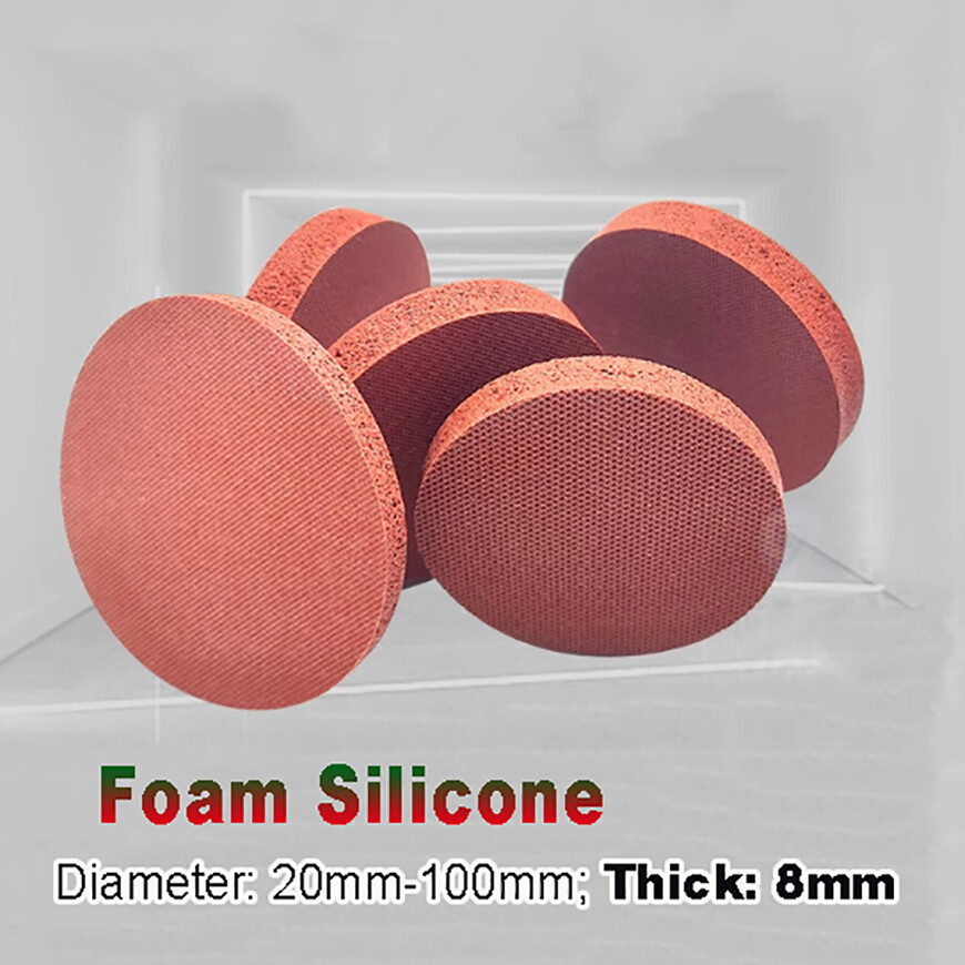 Round Silicone Foamed Sponge Discs Pad Buffer | 8mm Thick | Diameter ...