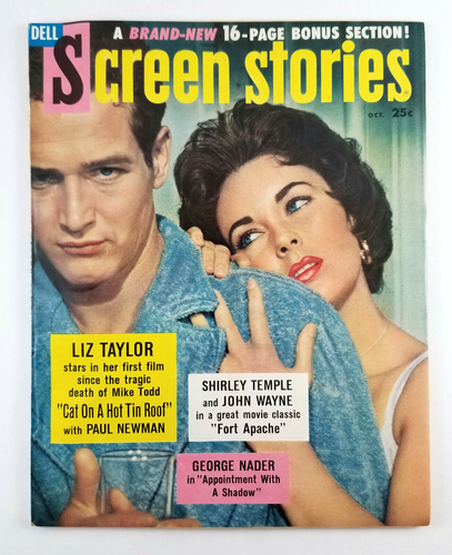 Screen Stories Magazine Oct 1958 Elizabeth Taylor Cover Cat On A Hot ...