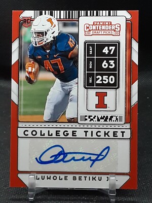 OLUMOLE BETIKU JR 2020 CONTENDERS DRAFT AUTO ROOKIE GIANTS USC TROJANS ...