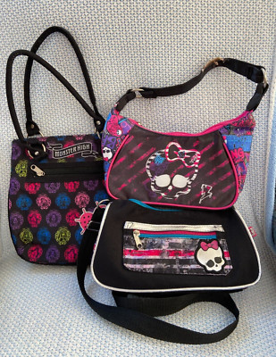 Monster High Purses Handbags Lot 3 Damage Black Pink MH | eBay